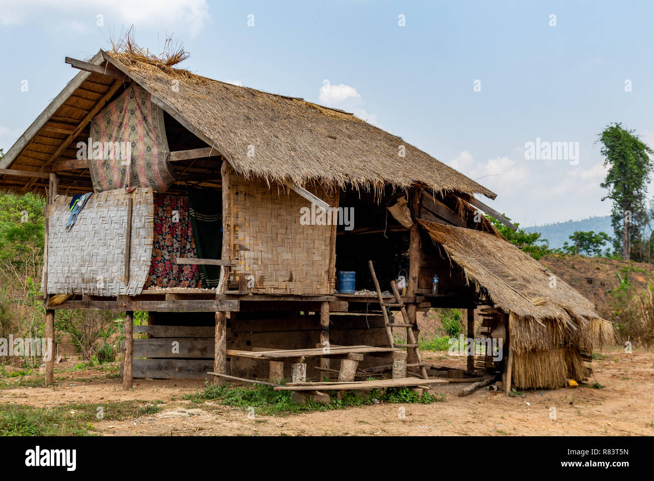 Traditional lao bamboo house hi-res stock photography and images - Alamy