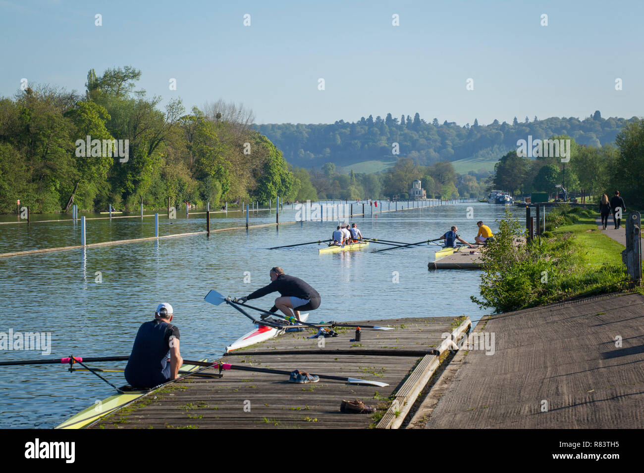 Rowers train on the River Thames at Henley-on-Thames, by Upper Thames ...