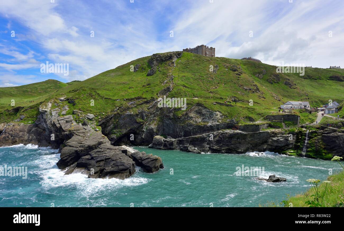 Tintagel castle, Island Peninsula,Cornwall,England,UK Stock Photo - Alamy
