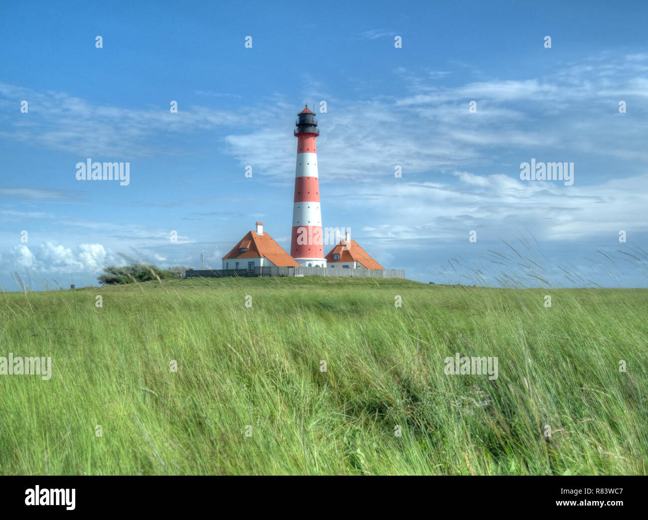 Lighthouse westerheversand in wadden hi-res stock photography and ...