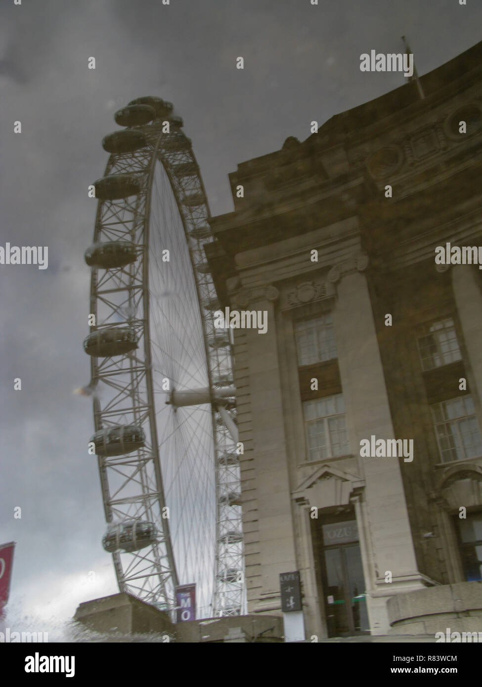 London Eye reflection on water, London Stock Photo - Alamy