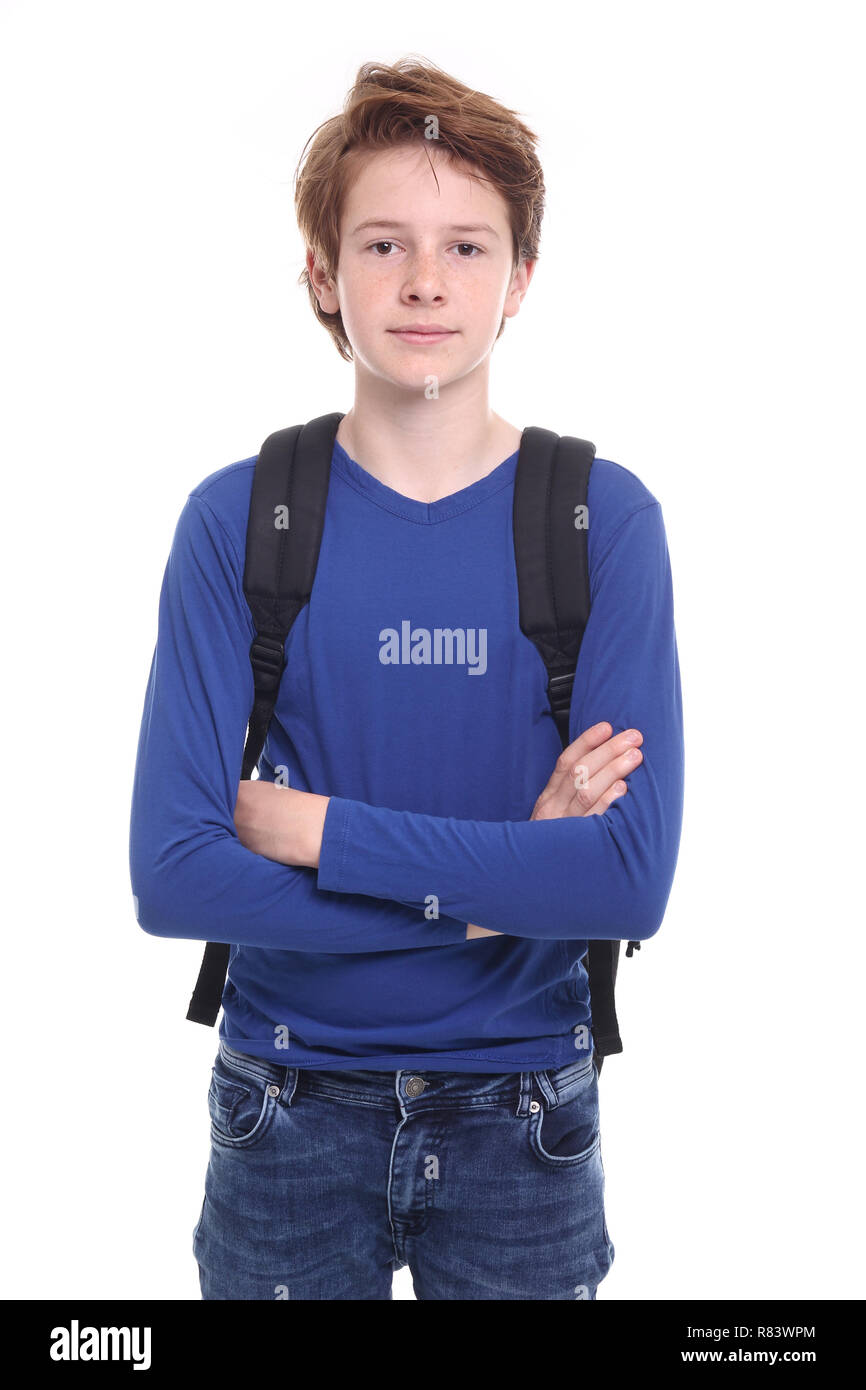 Beautiful teenager in front of a white background Stock Photo - Alamy