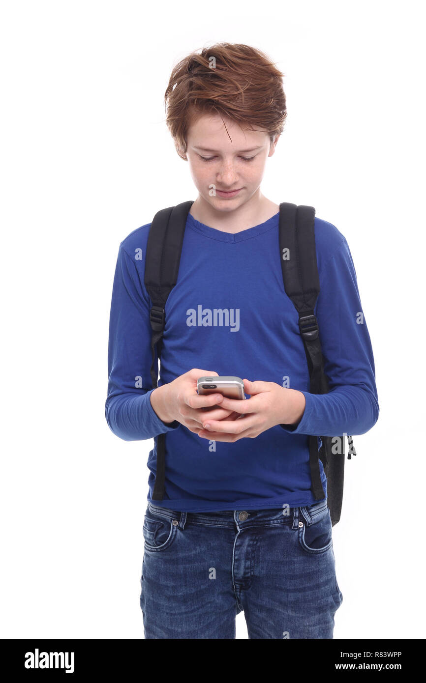 Beautiful teenager in front of a white background Stock Photo - Alamy