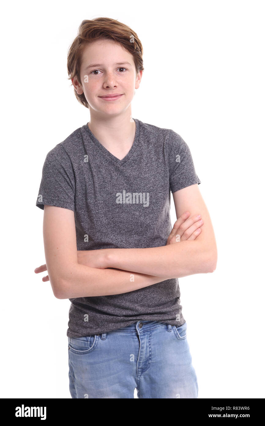 Beautiful teenager in front of a white background Stock Photo - Alamy