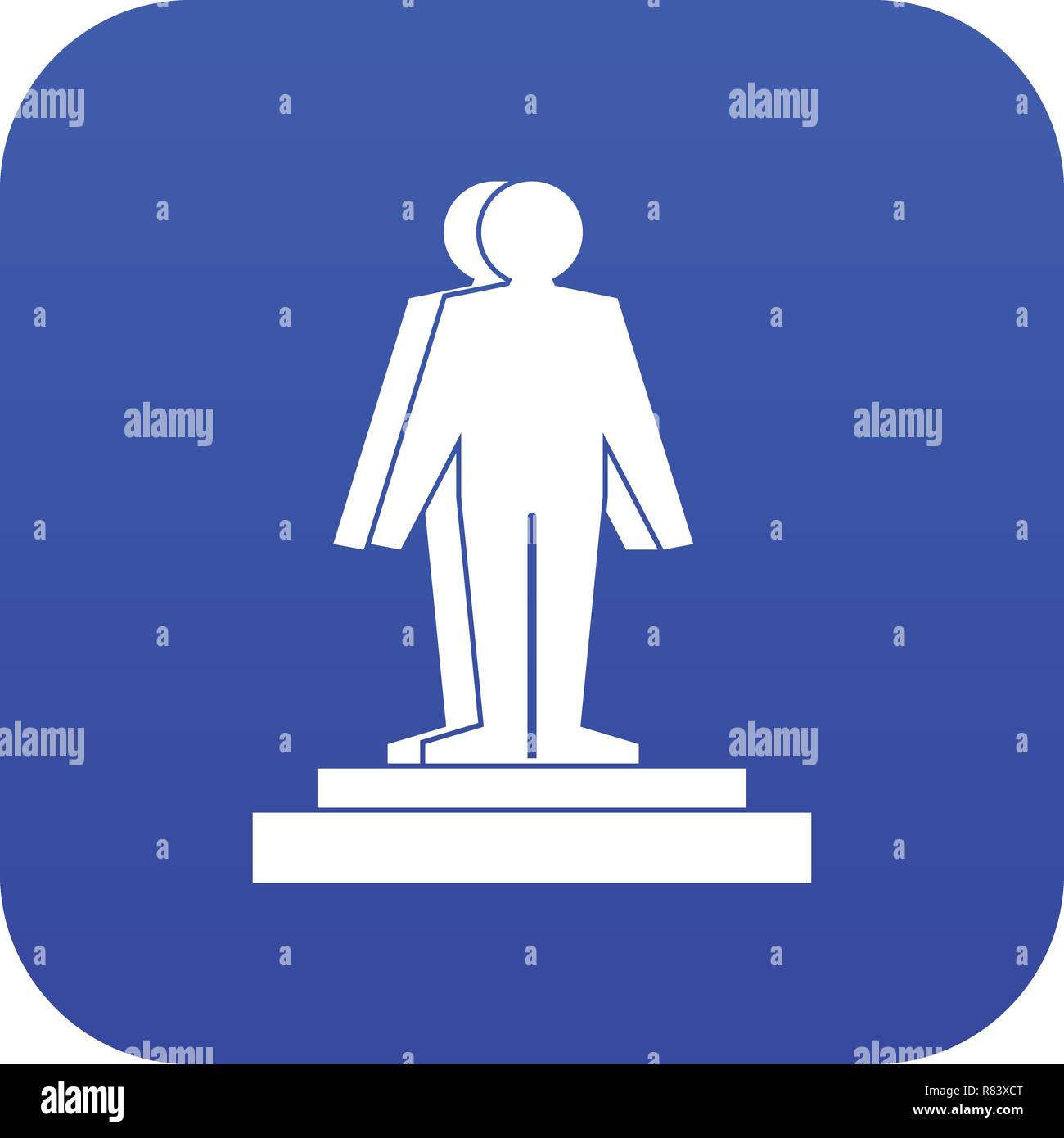 3d model of a man icon digital blue Stock Vector Image & Art - Alamy