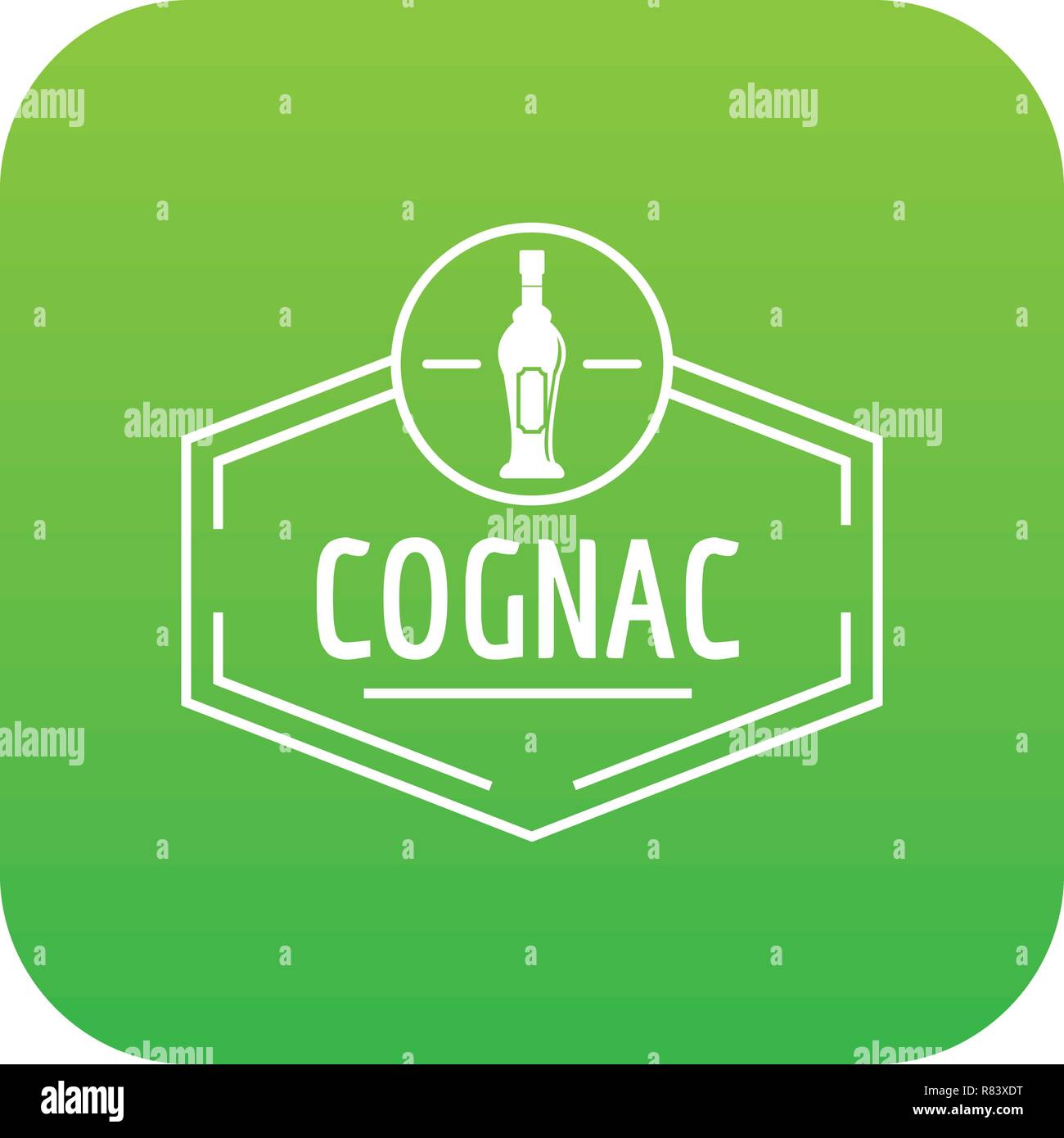 Cognac icon green vector Stock Vector Image & Art - Alamy