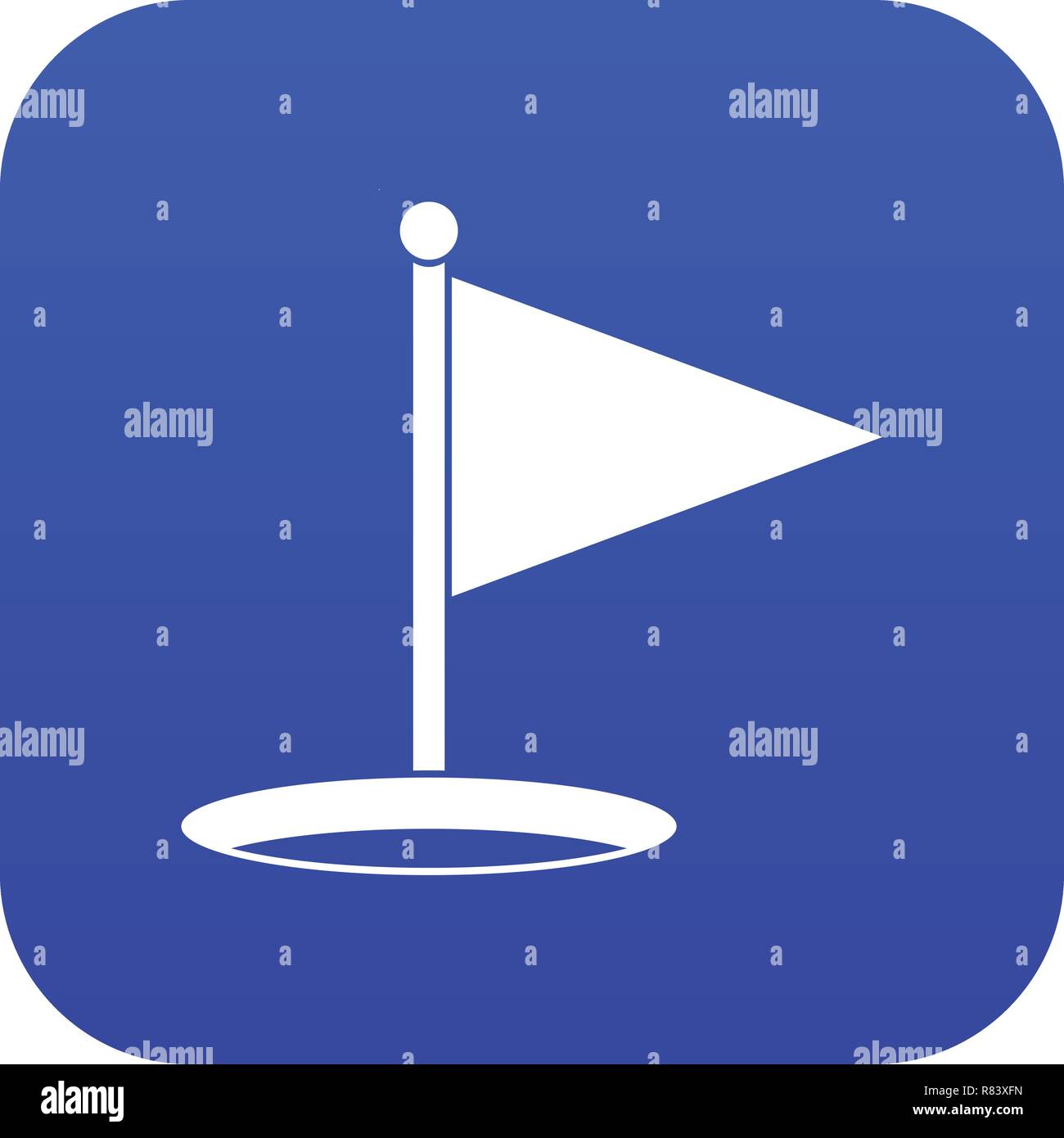 Golf flag icon digital blue Stock Vector Image & Art - Alamy