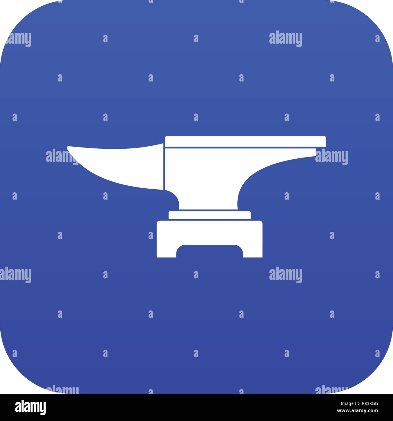 Heavy black metal anvil icon digital blue Stock Vector Image & Art - Alamy