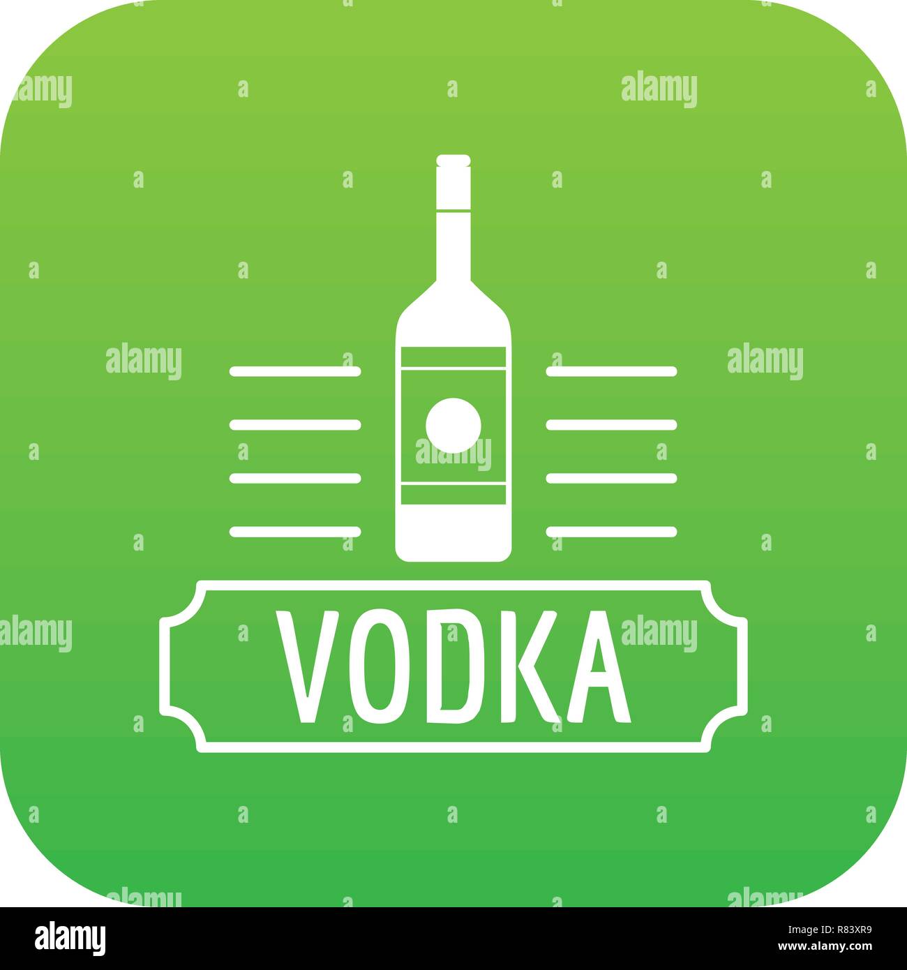 Vodka icon green vector Stock Vector Image & Art - Alamy