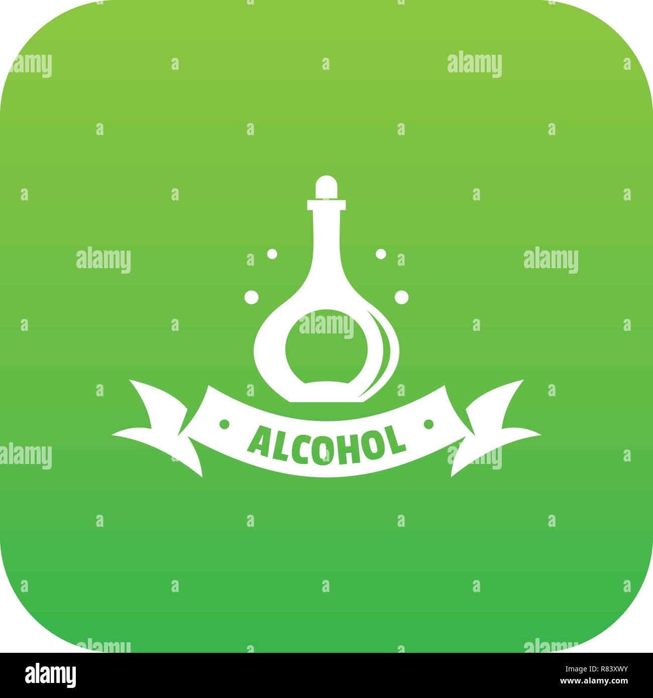 Alcohol icon green vector Stock Vector Image & Art - Alamy