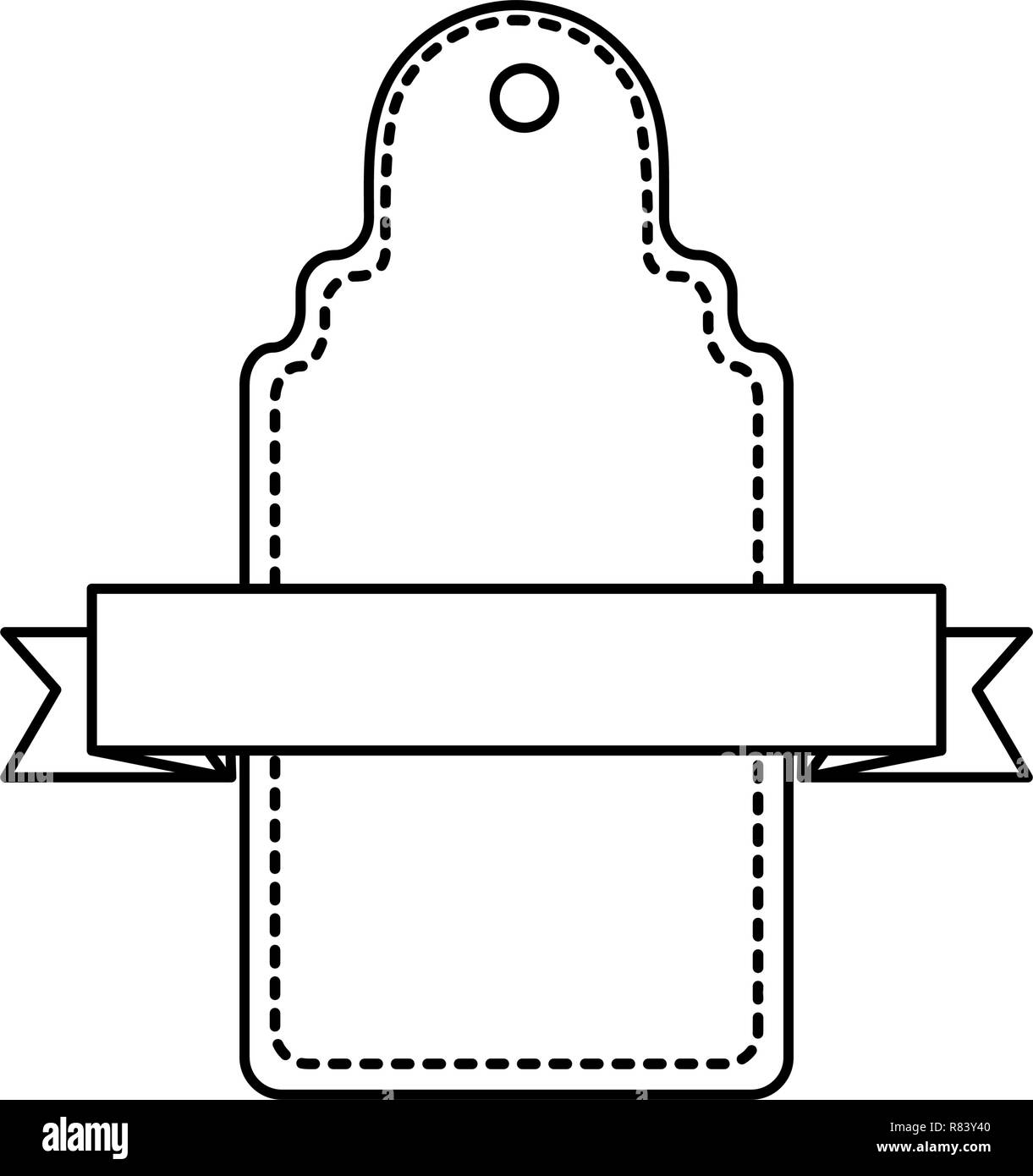 online shopping tag price ribbon vector illustration outline Stock ...