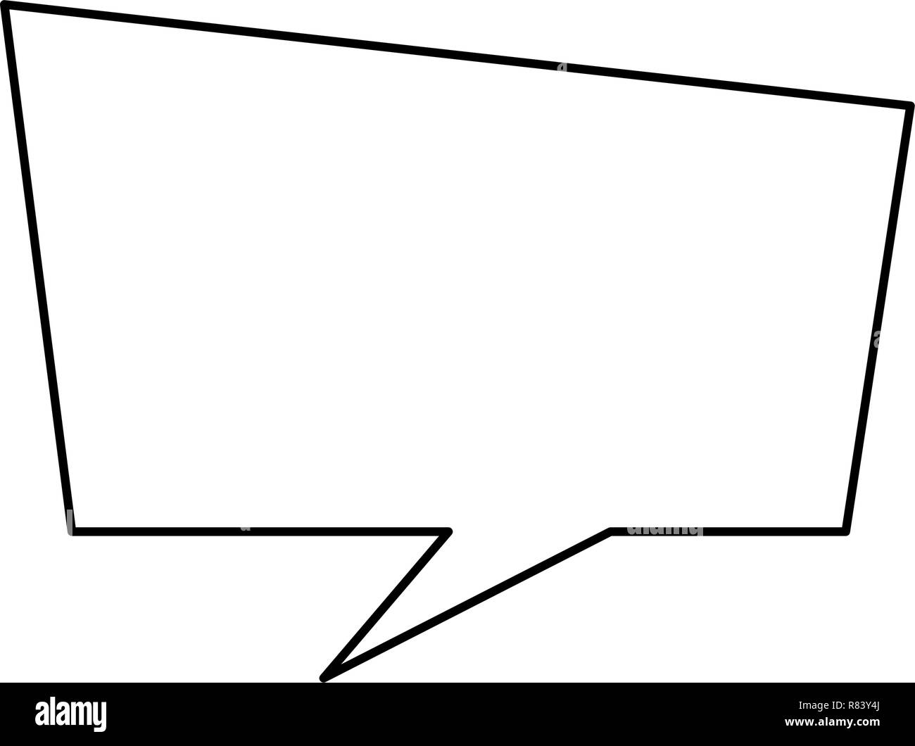 speech bubble on white background vector illustration outline Stock ...