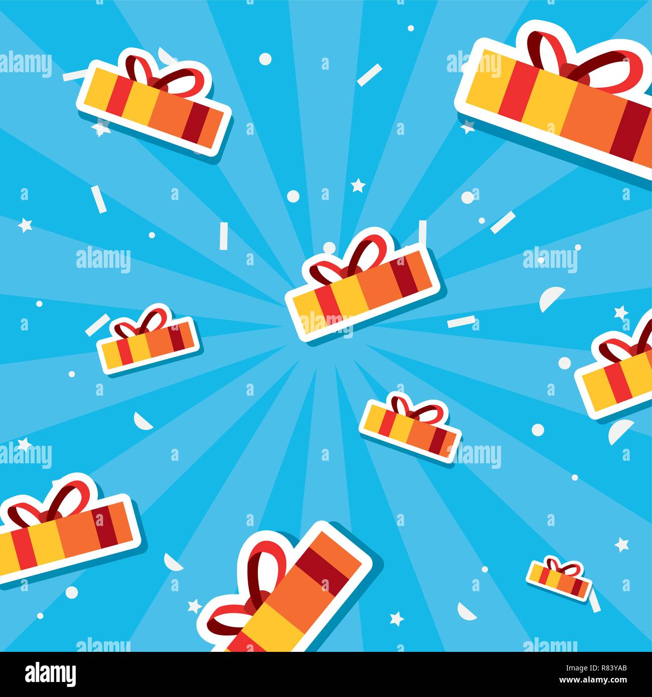 gift box celebration party background vector illustration Stock Vector ...