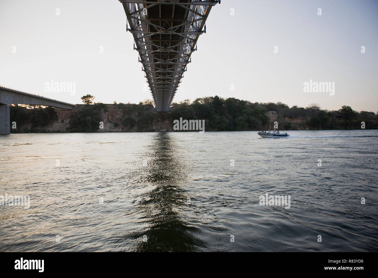 Steel bridge from underneath Stock Photo - Alamy