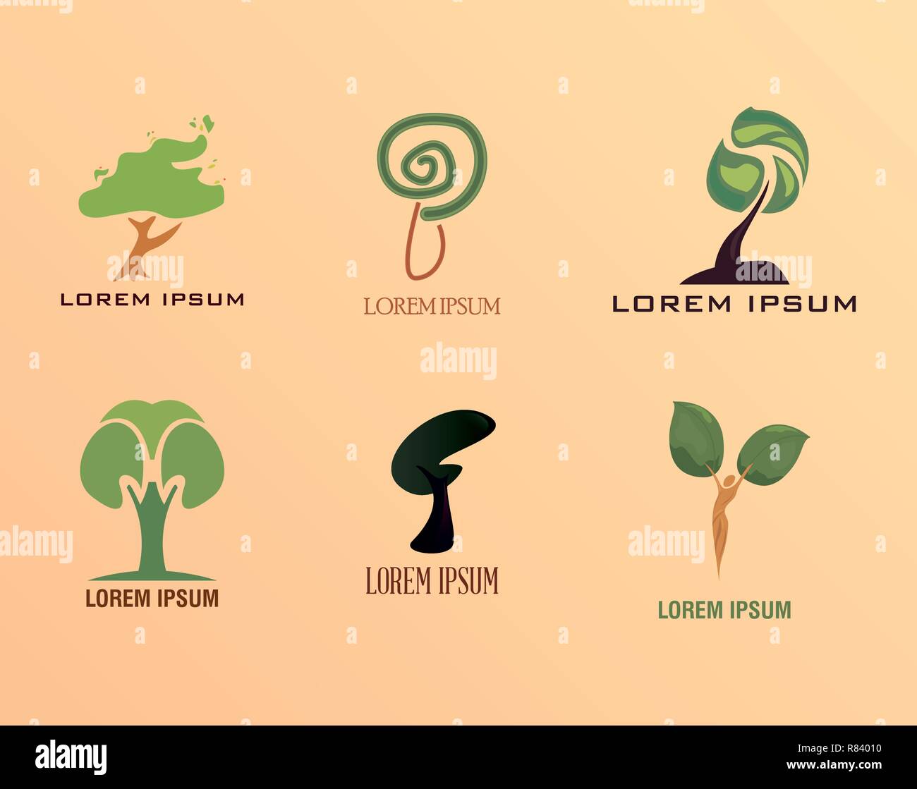 differents trees nature forest health symbol vector illustration Stock ...