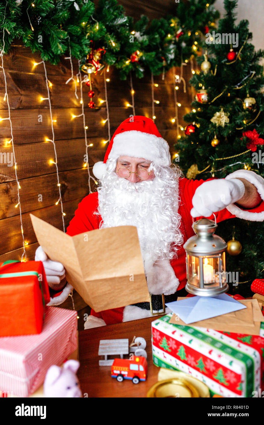 Santa Reading Letters High Resolution Stock Photography and Images - Alamy