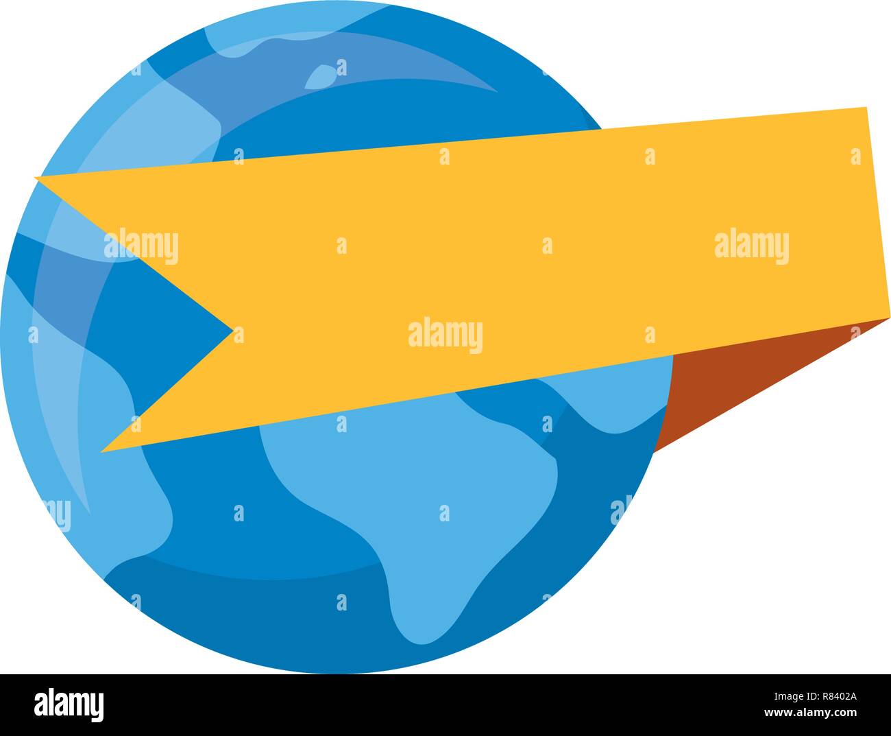 world ribbon on white background vector illustration Stock Vector Image ...