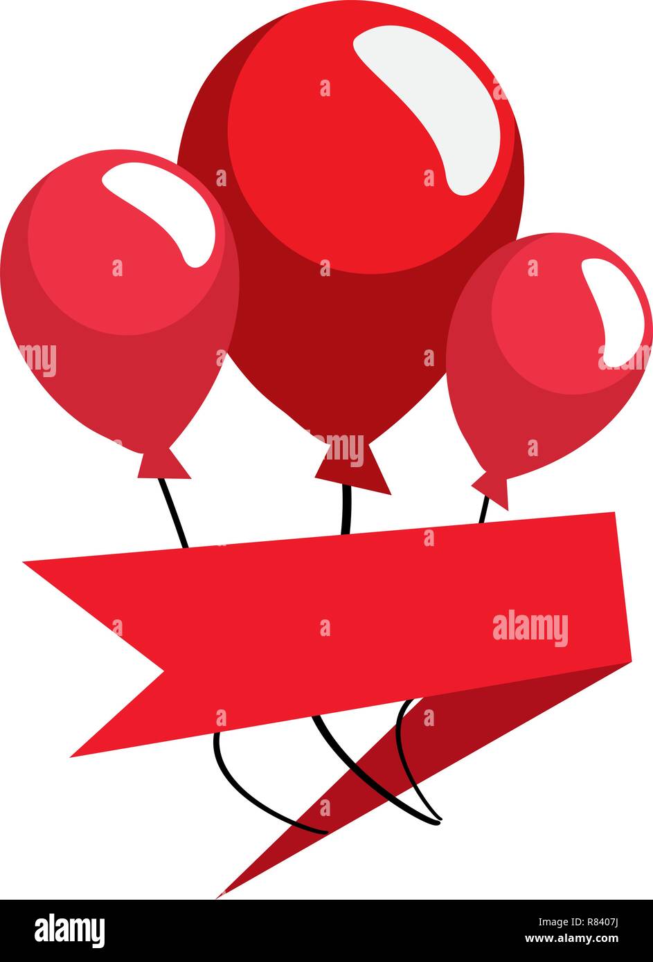 online shopping red balloons ribbon vector illustration Stock Vector Image & Art - Alamy