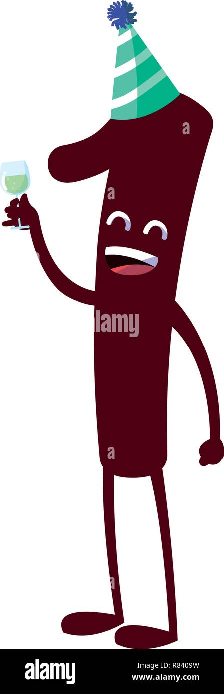 cartoon number one over white background, vector illustration Stock ...