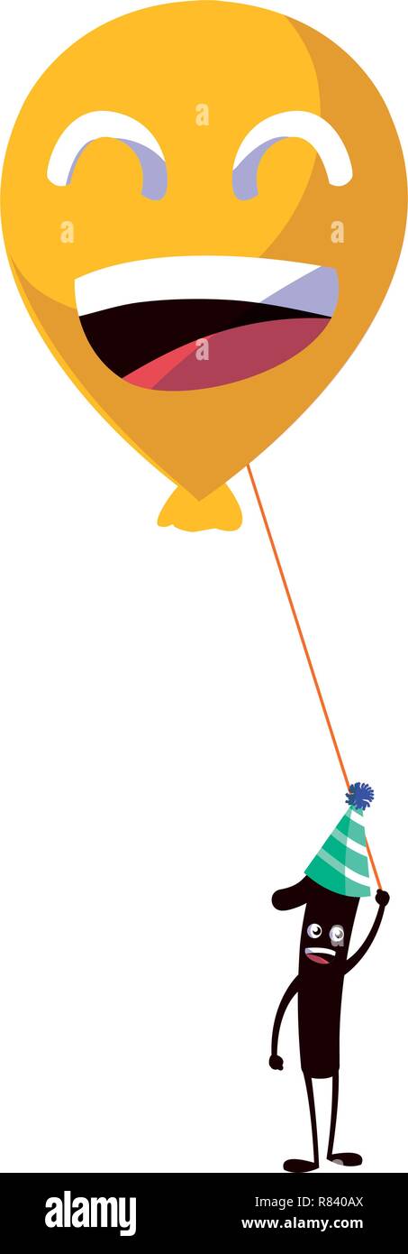 cartoon number one holding a balloon over white background, vector ...