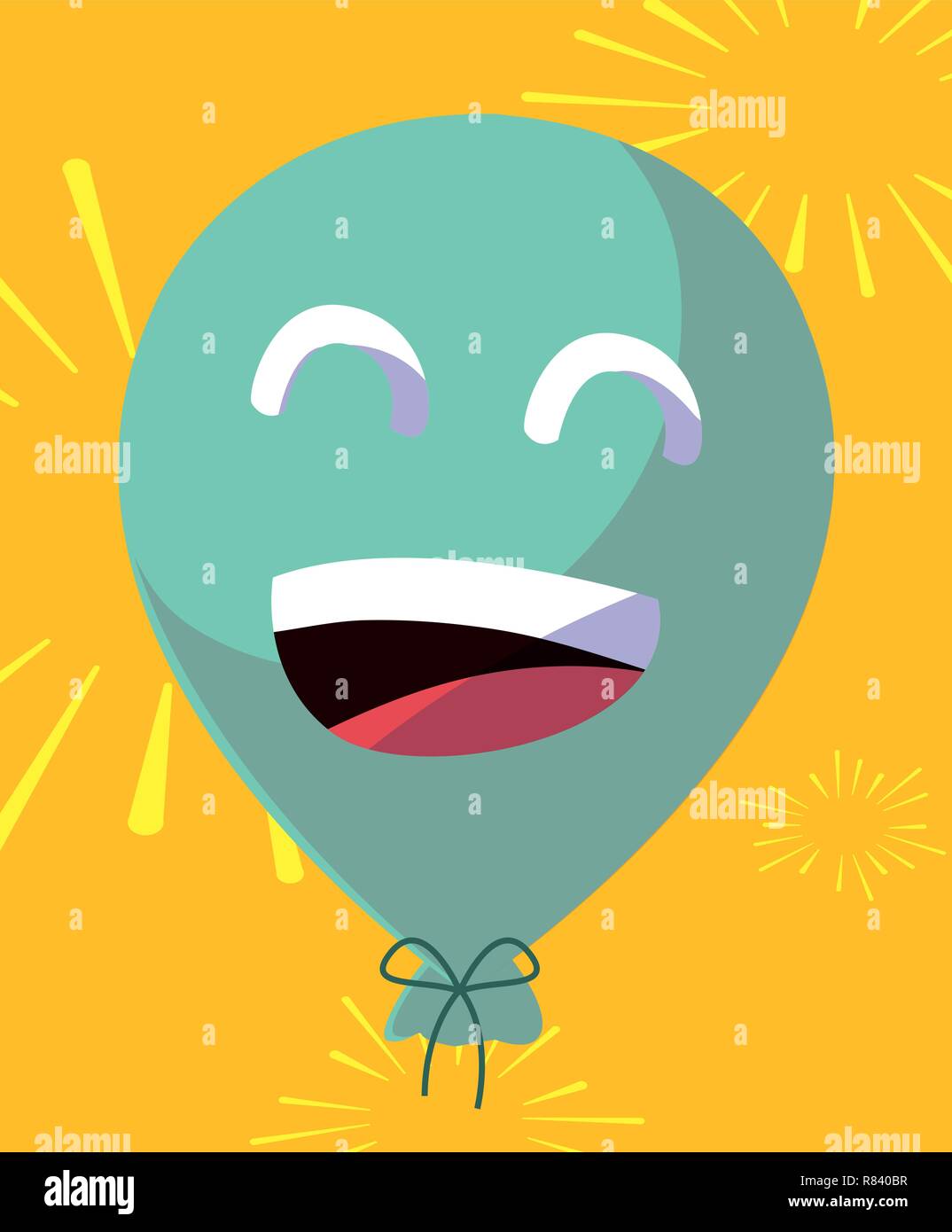 cartoon balloon icon over white background, vector illustration Stock ...