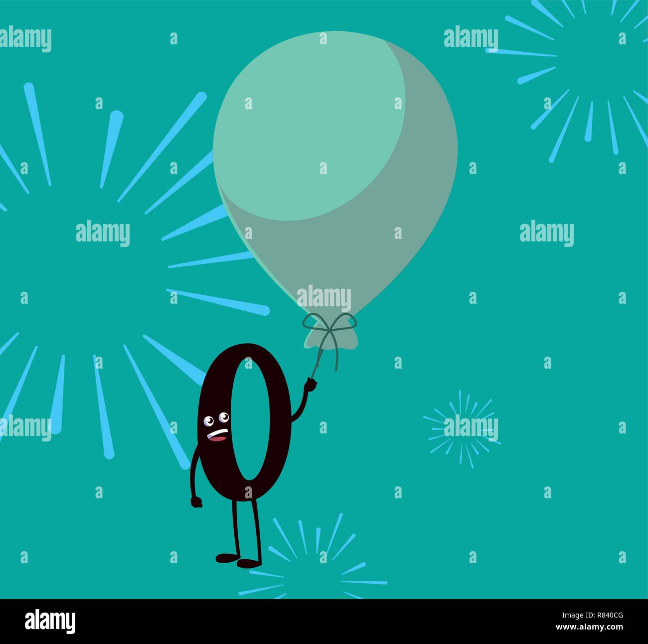 Zero balloon Stock Vector Images - Alamy