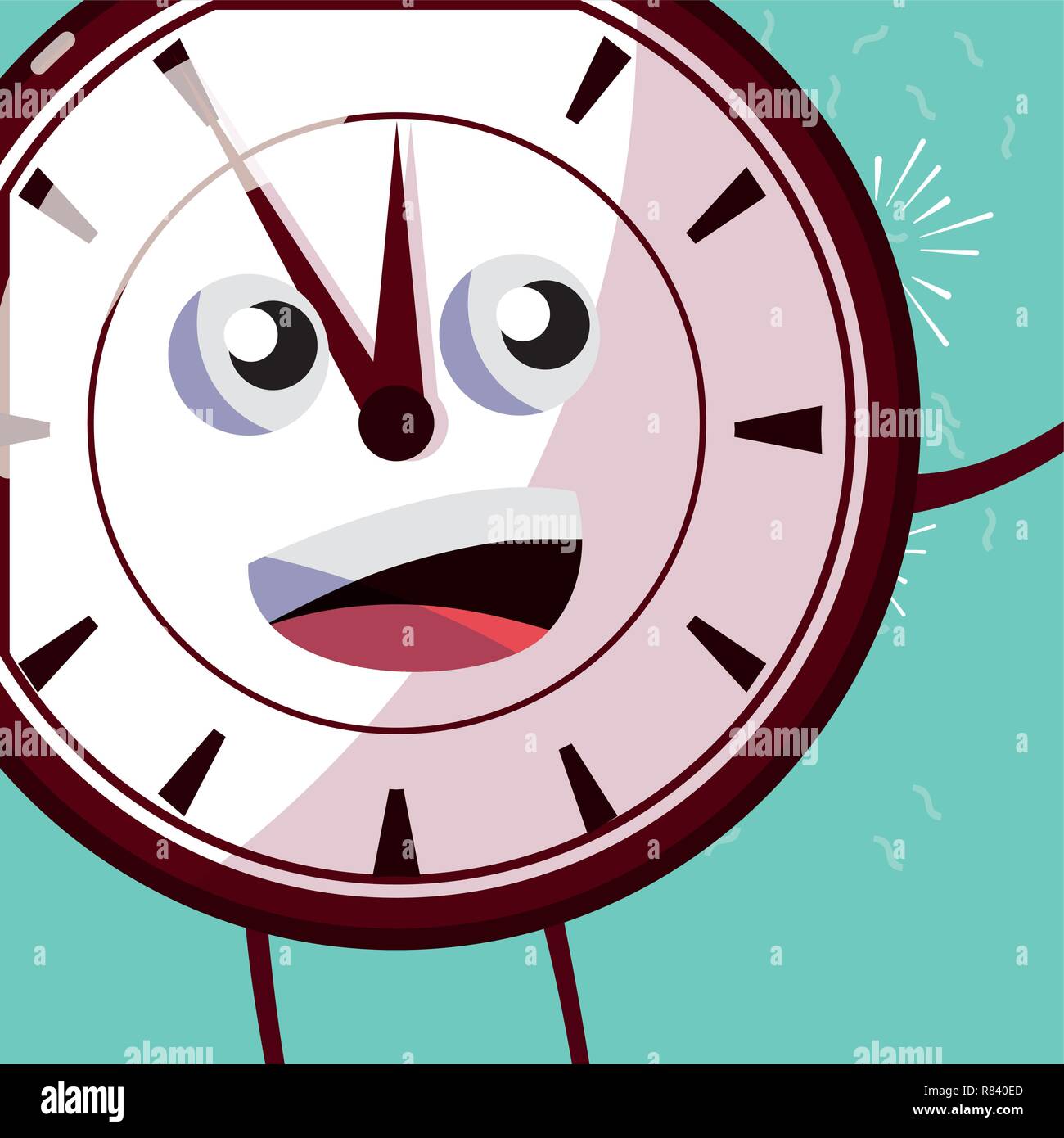 Cartoon alarm clock happy smiling hi-res stock photography and images ...
