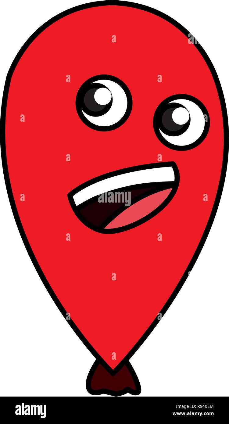 cartoon balloon icon over white background, vector illustration Stock ...