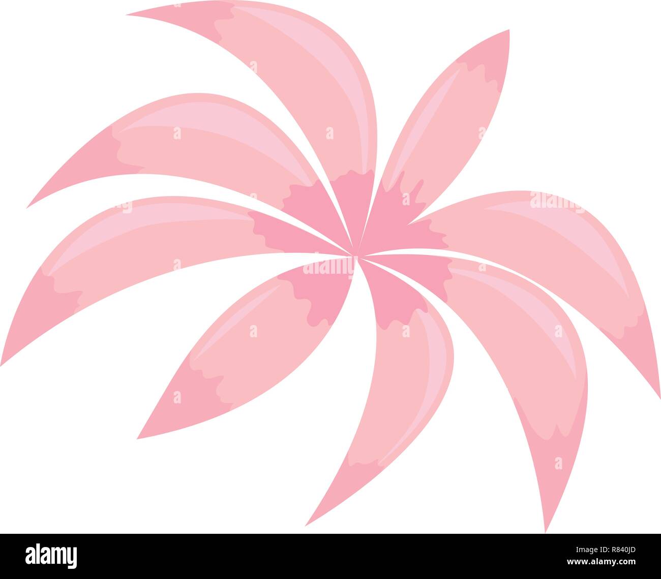 tropical flower icon over white background, colorful design, vector ...