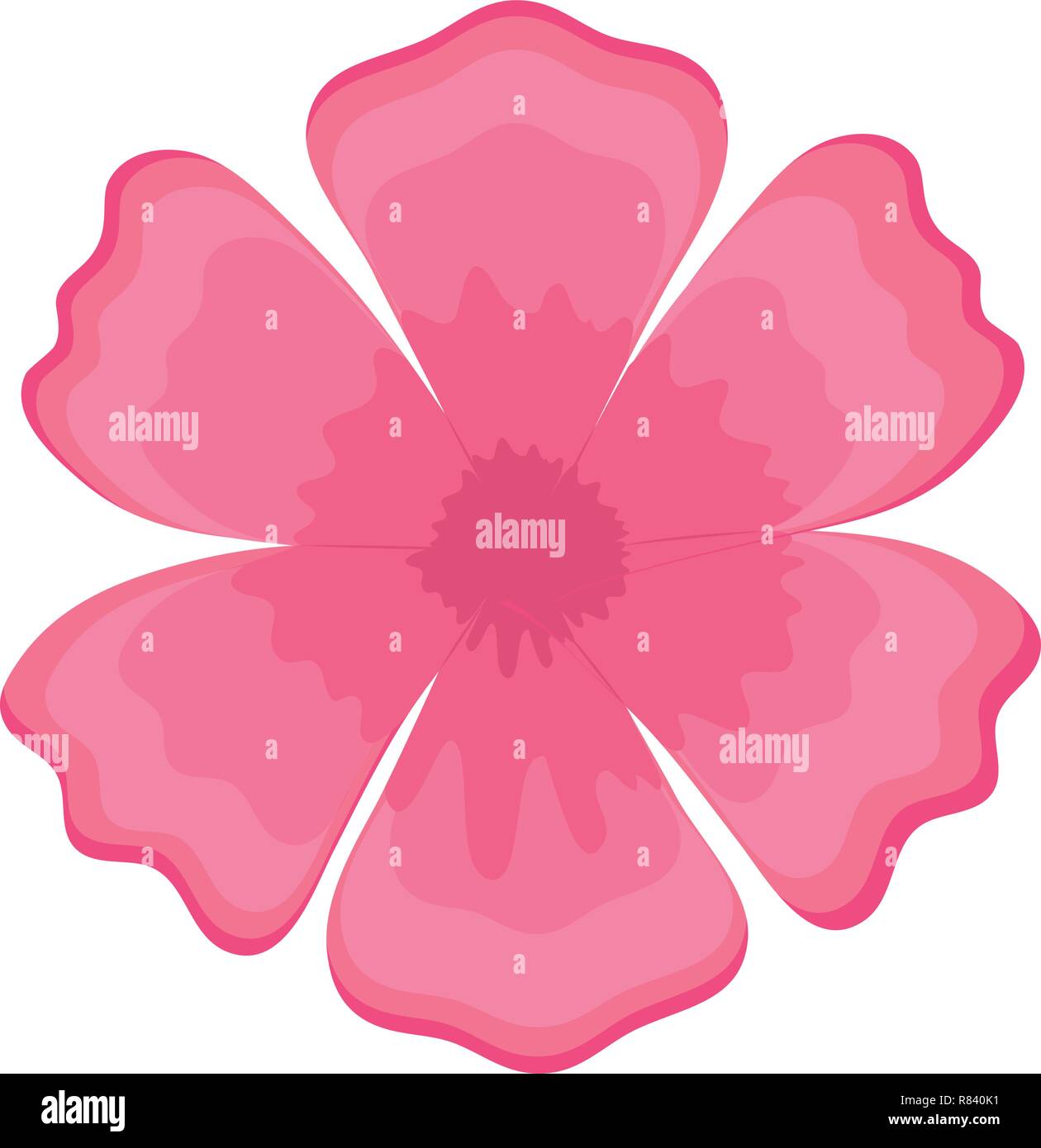 tropical flower icon over white background, colorful design, vector ...