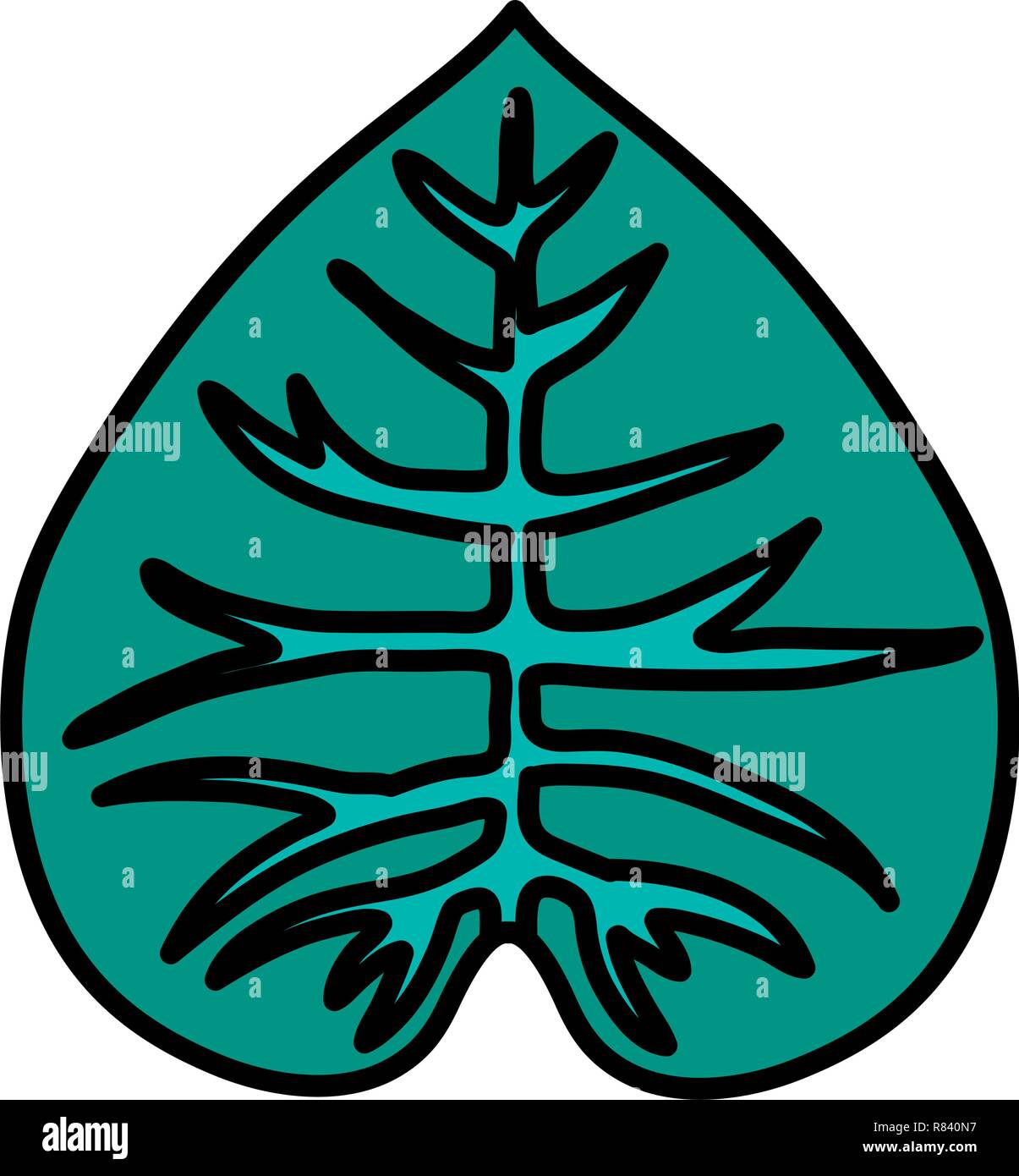 tropical leaf over white background, vector illustration Stock Vector ...