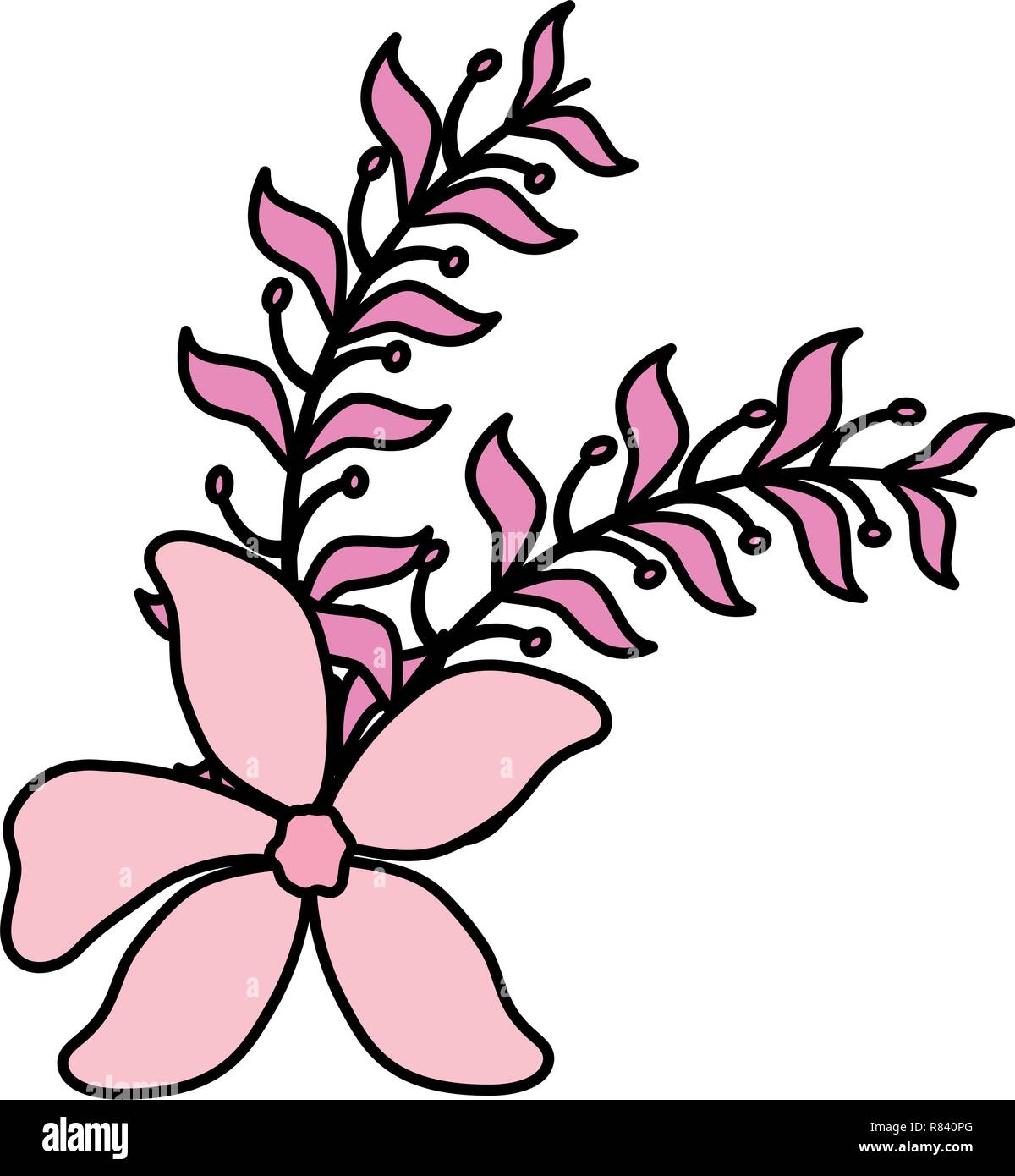 tropical flower icon over white background, vector illustration Stock ...