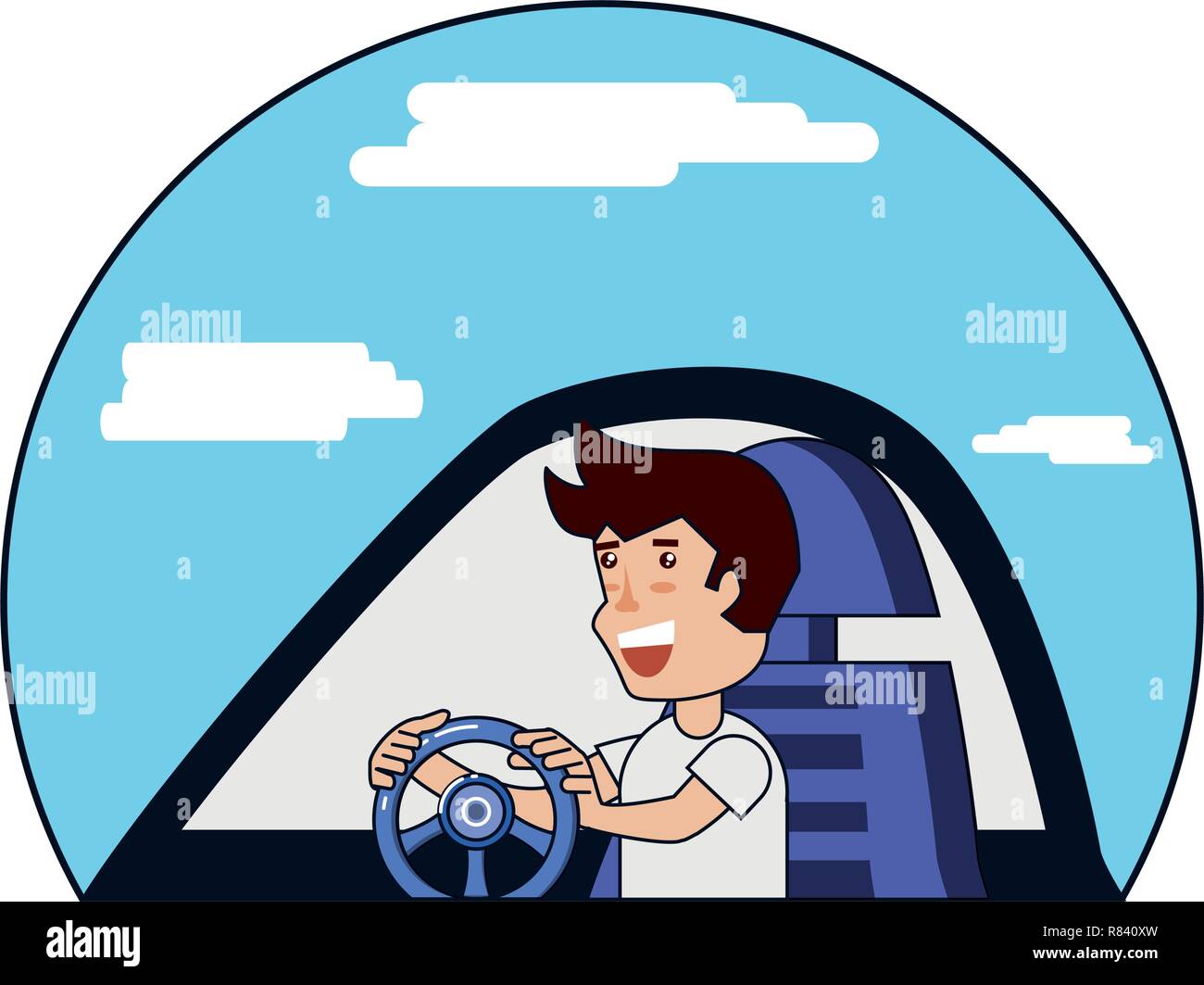 man driver avatar character vector illustration design Stock Vector ...