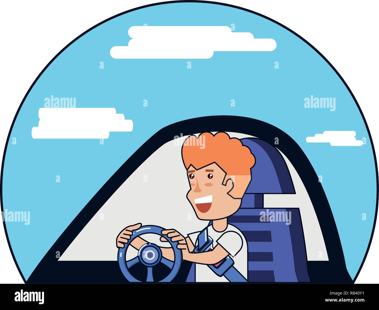 man driver avatar character vector illustration design Stock Vector ...