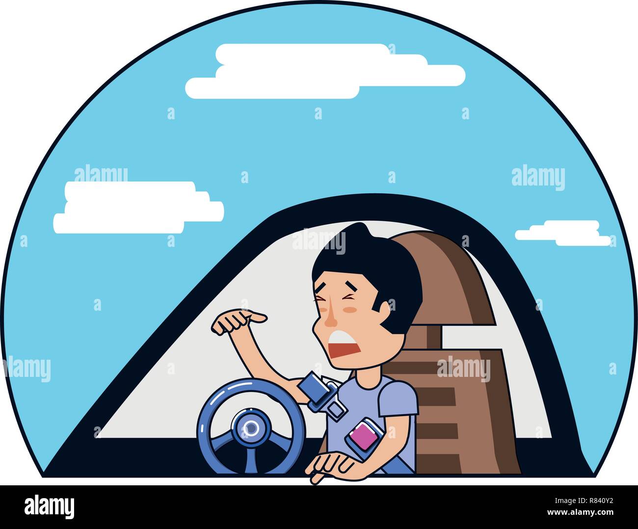 man driver avatar character vector illustration design Stock Vector ...