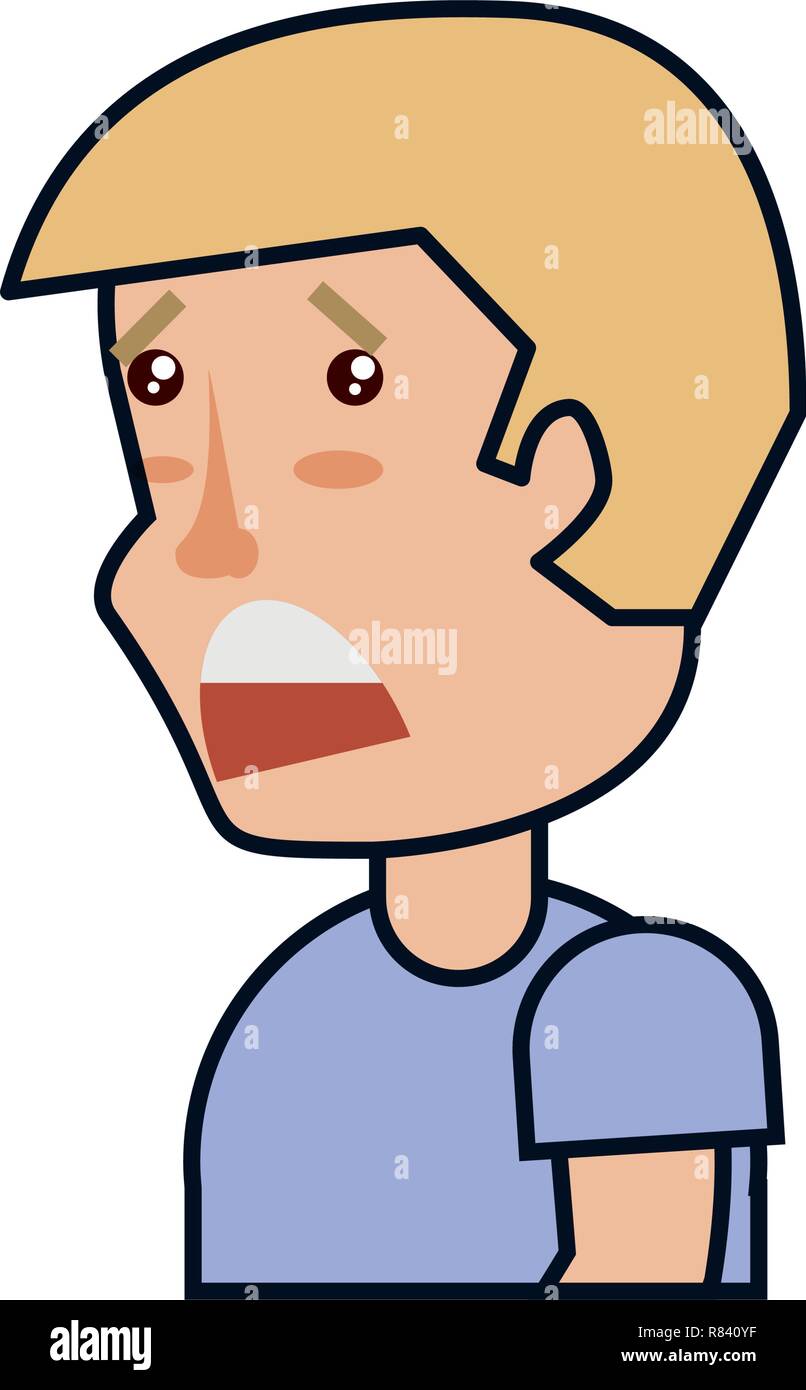 Sad handsome young man Stock Vector Images - Alamy