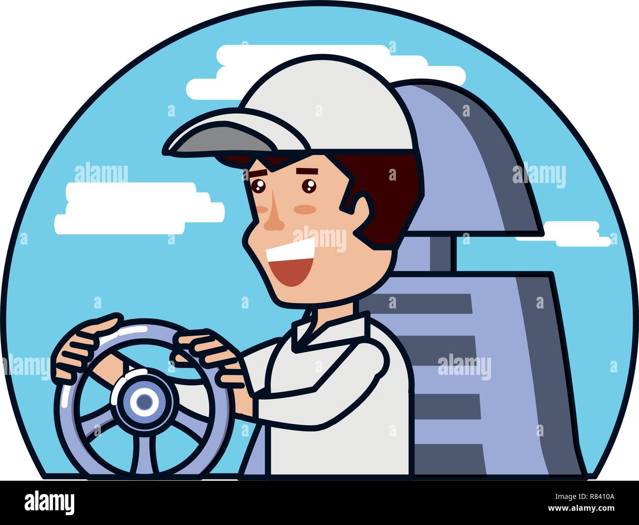 man driver avatar character vector illustration design Stock Vector ...
