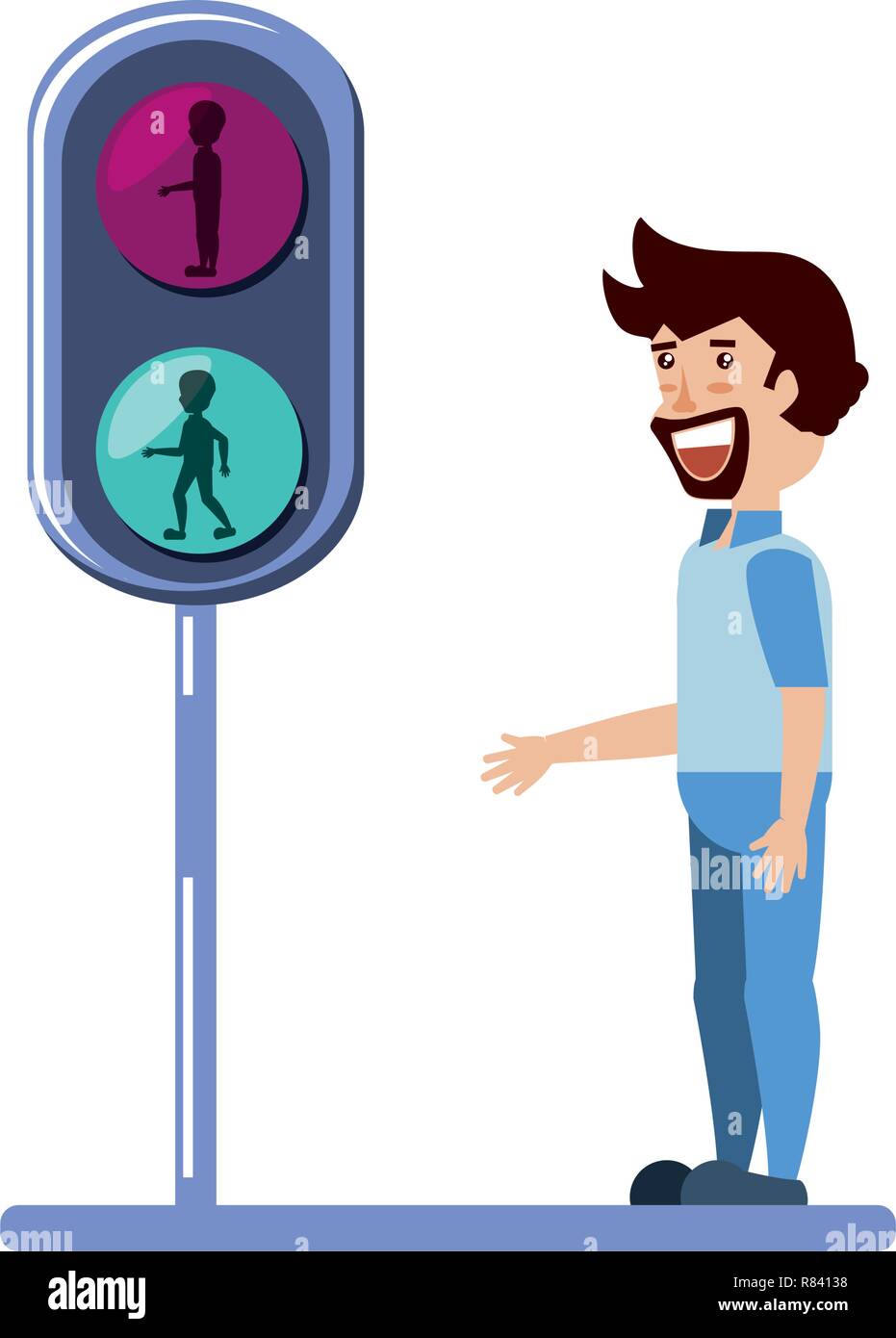 Stop go man sign Stock Vector Images - Alamy
