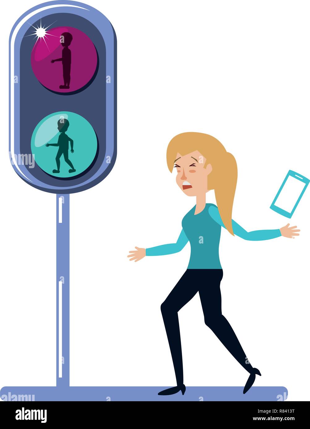 Female traffic light signals hi-res stock photography and images - Alamy