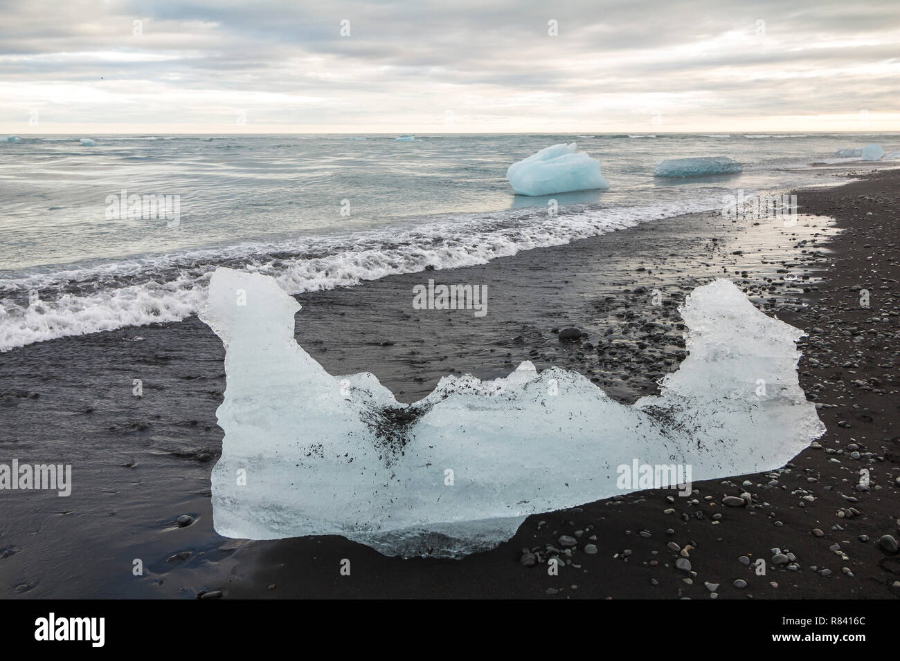 Funny looking iceberg on the diamond beach, Iceland Stock Photo - Alamy