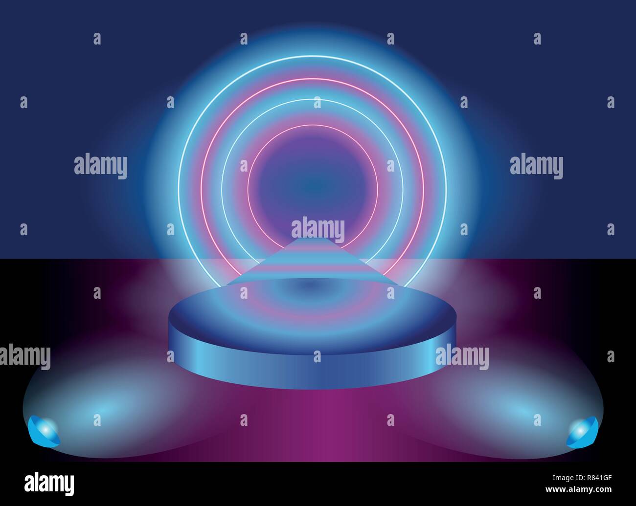 Pink and purple vector background - backlit round scene Stock Vector ...