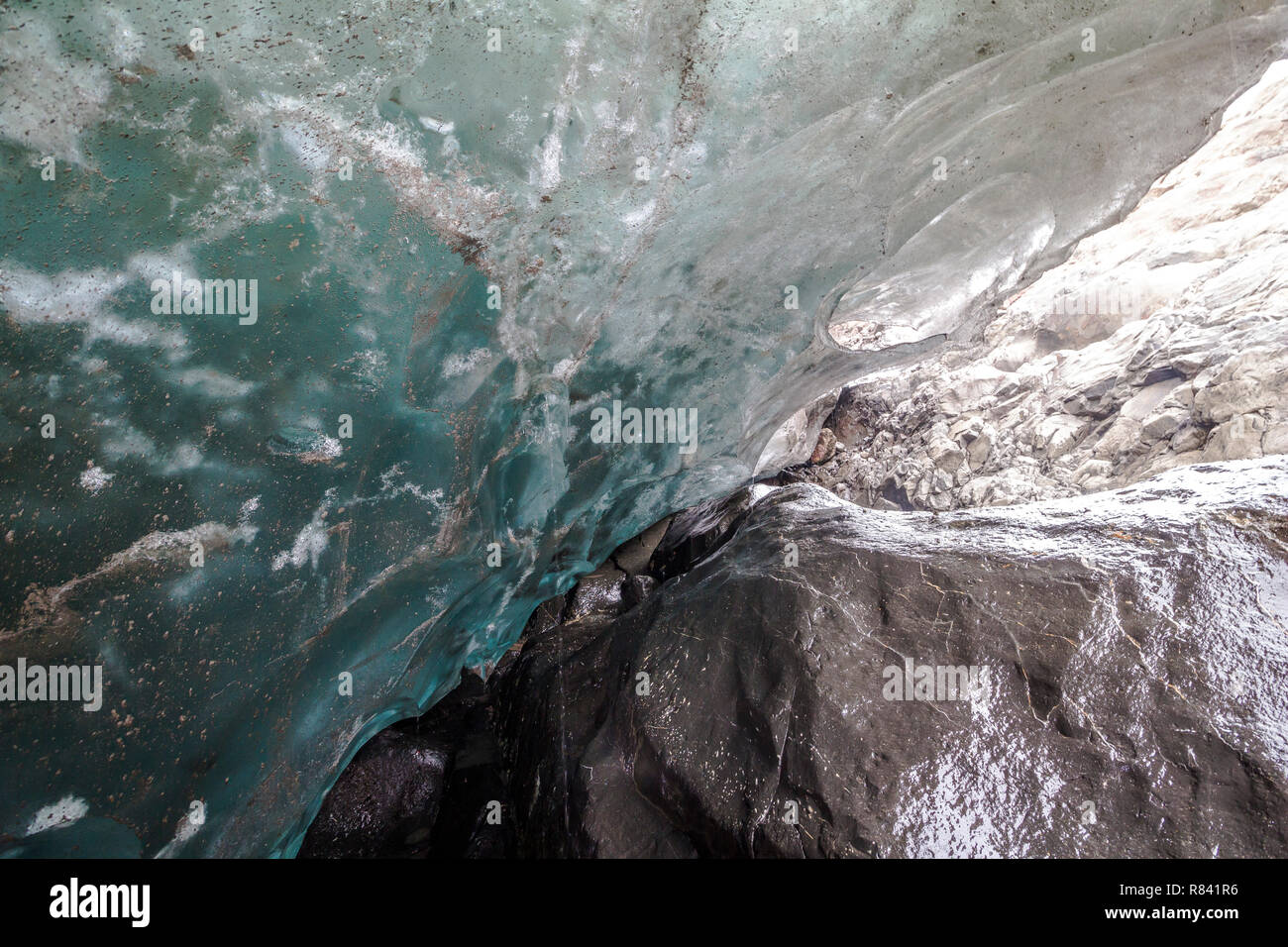 Melting blue glacier in Iceland Stock Photo - Alamy