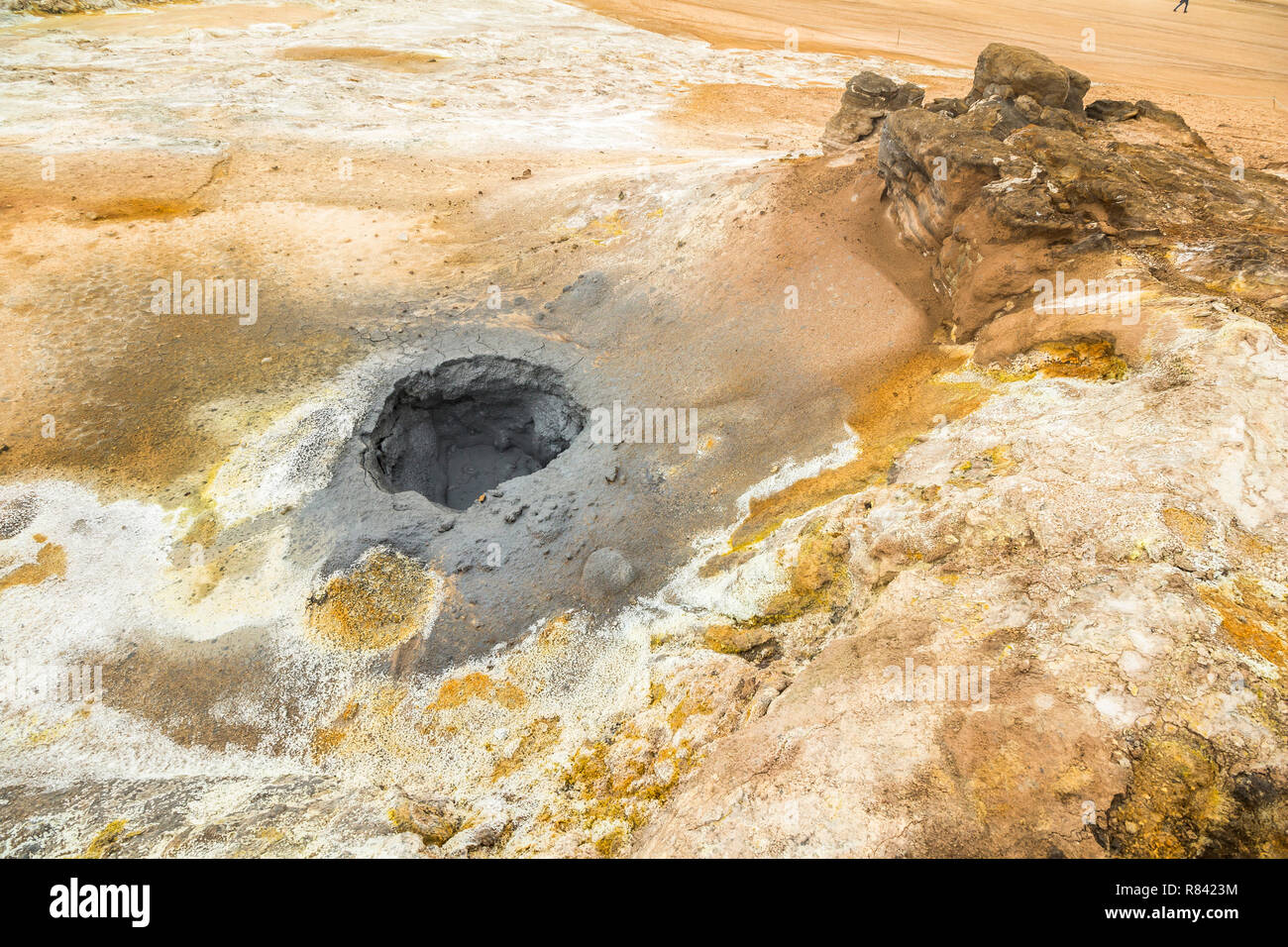 Colorful mud pools at Hverir, myvatn Iceland Stock Photo - Alamy