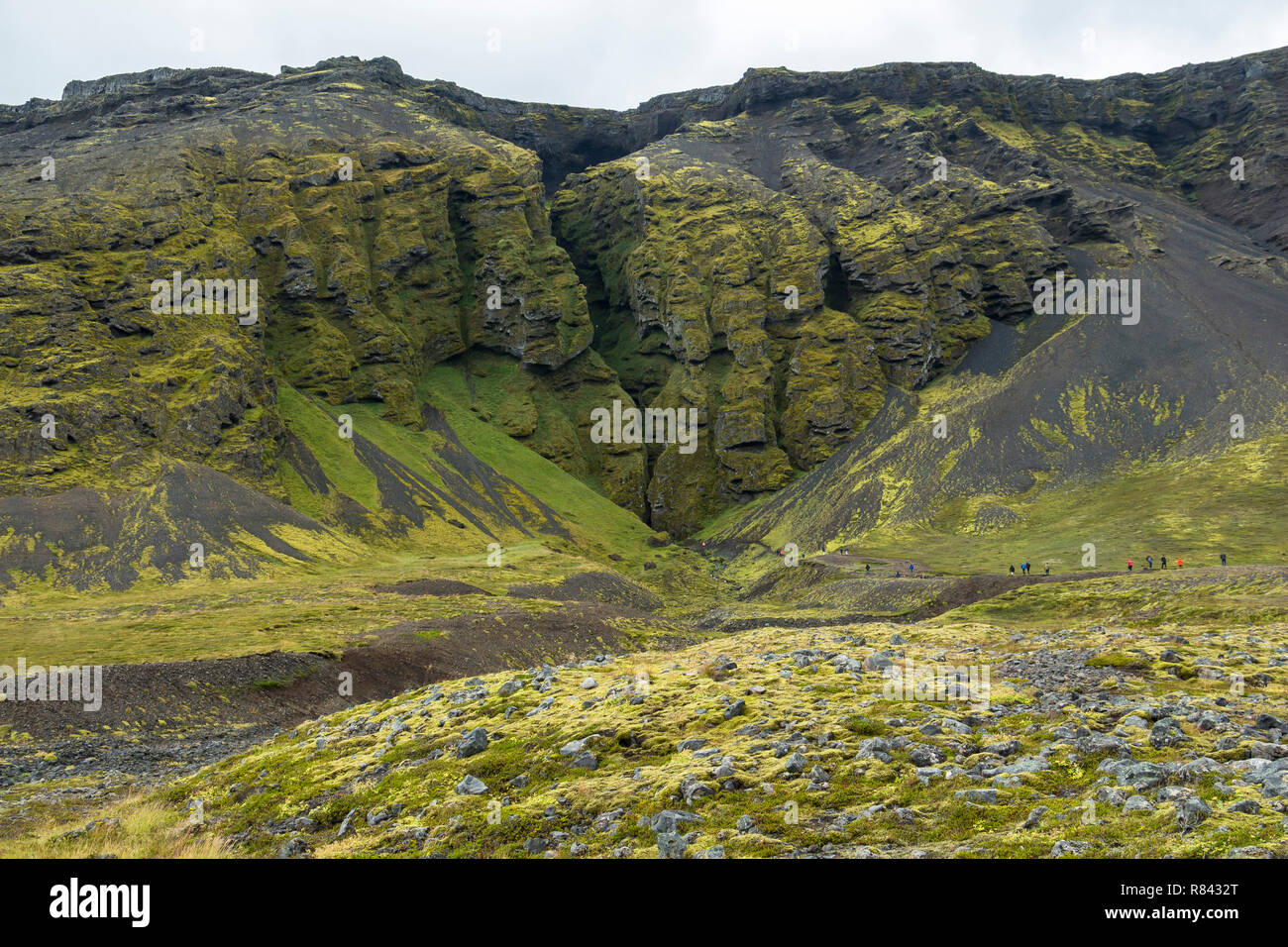 Raudfeldsgja ravine, impressive landscape of Snaefellsnes Iceland Stock ...