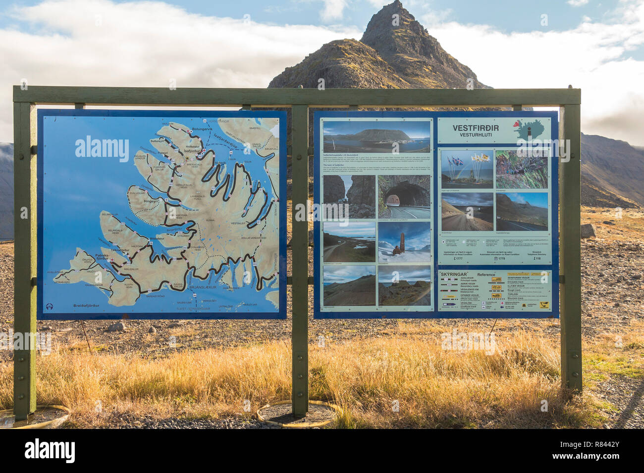 Map of the west fjords region, Iceland Stock Photo - Alamy