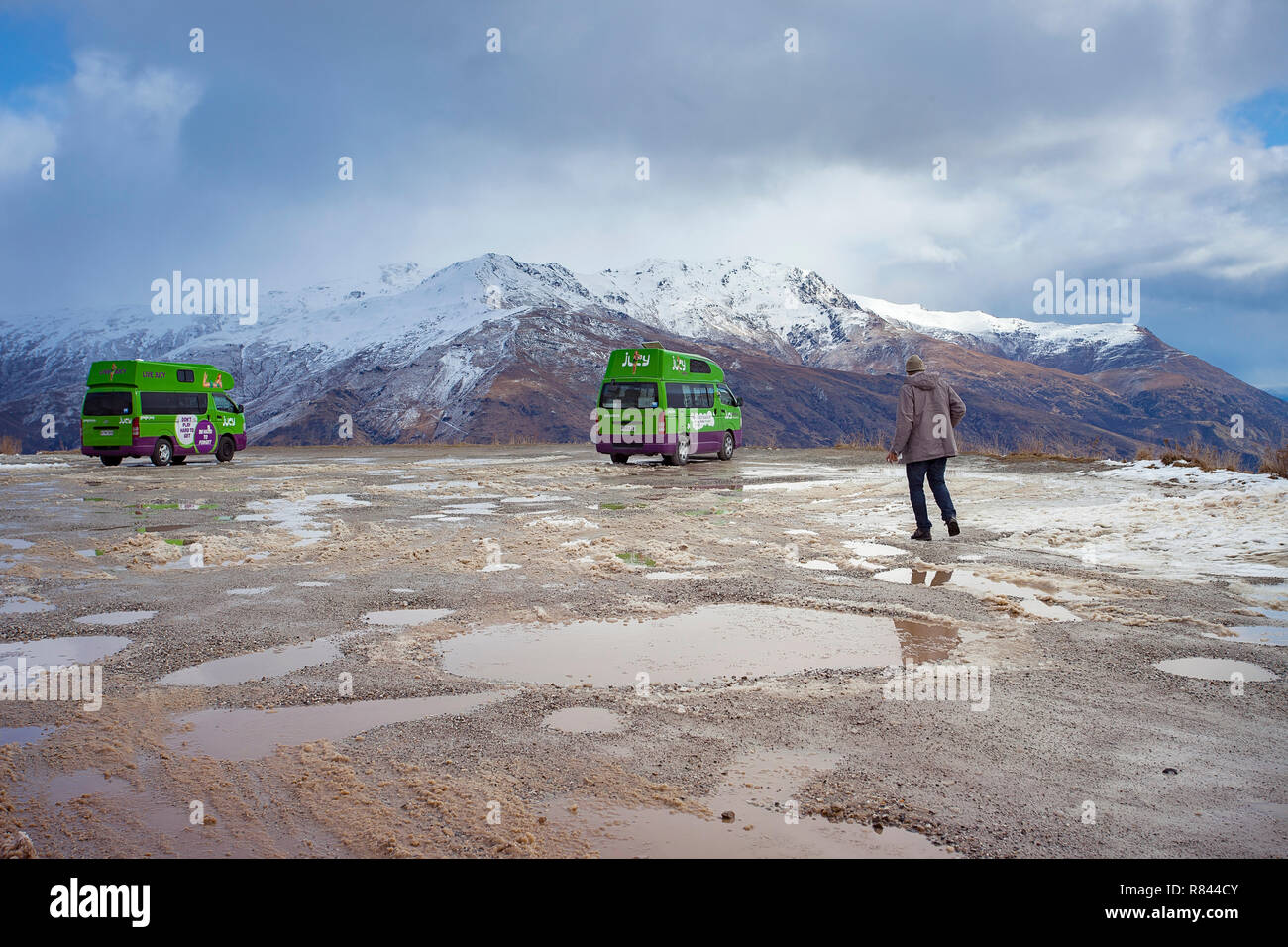 queenstown new zealand - september5,2015 : juicy tourist van parking on ...