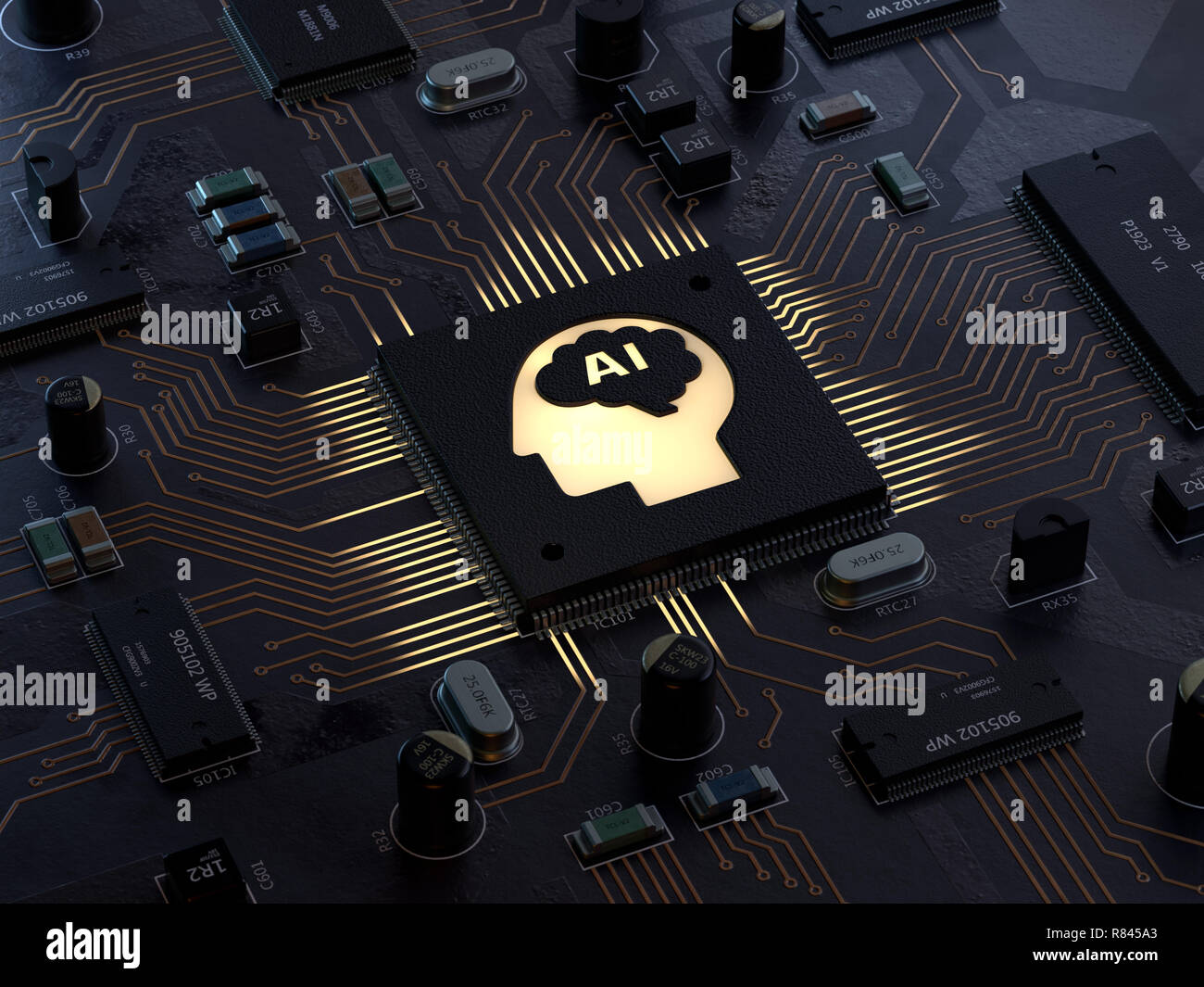 AI, Artificial Intelligence,3d rendering,conceptual image Stock Photo ...
