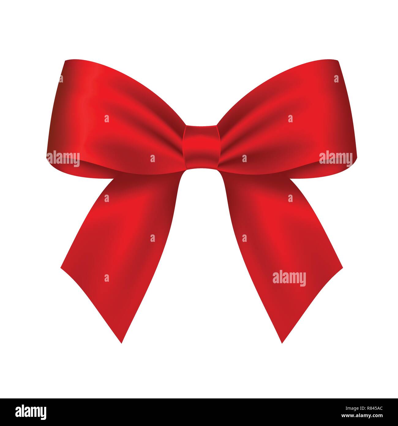 Decorative red bow. Vector bow for page decor isolated on white Stock ...