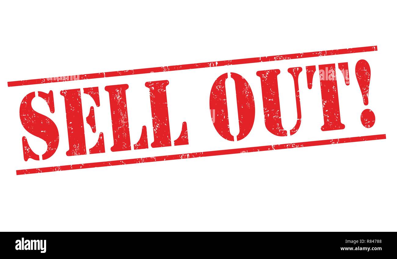 Sell out sign or stamp on white background, vector illustration Stock ...