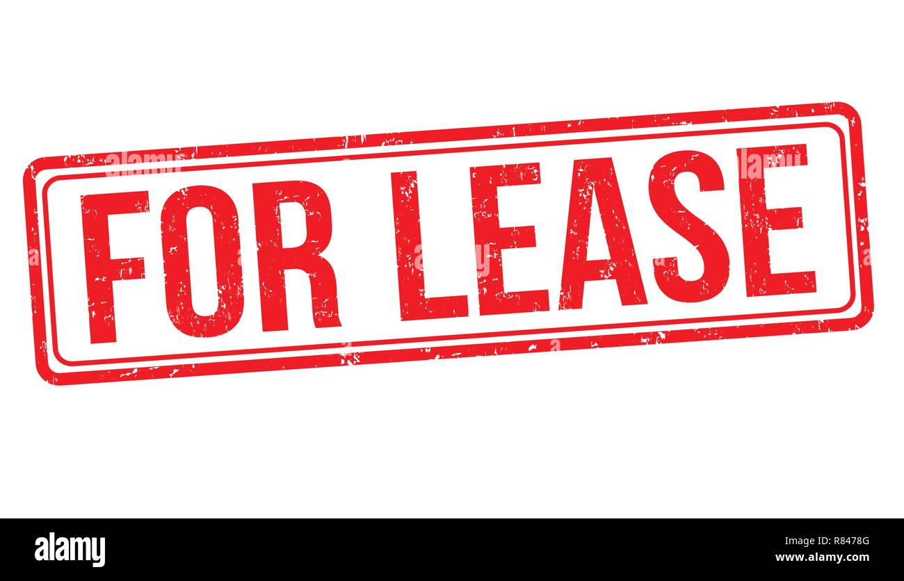 For lease sign or stamp on white background, vector illustration Stock ...